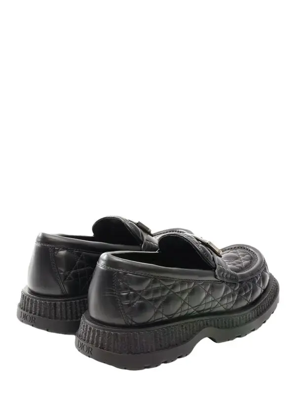 Dior 2010s Cannage Quilted Loafers - Black