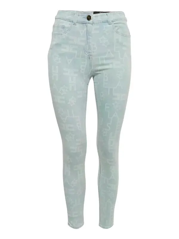 Elisabetta Franchi Monogram Skinny Jeans - Blue