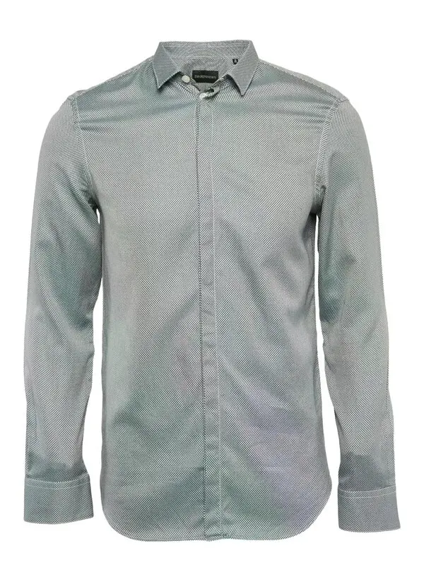 Emporio Armani Jacquard Cotton Shirt - Green