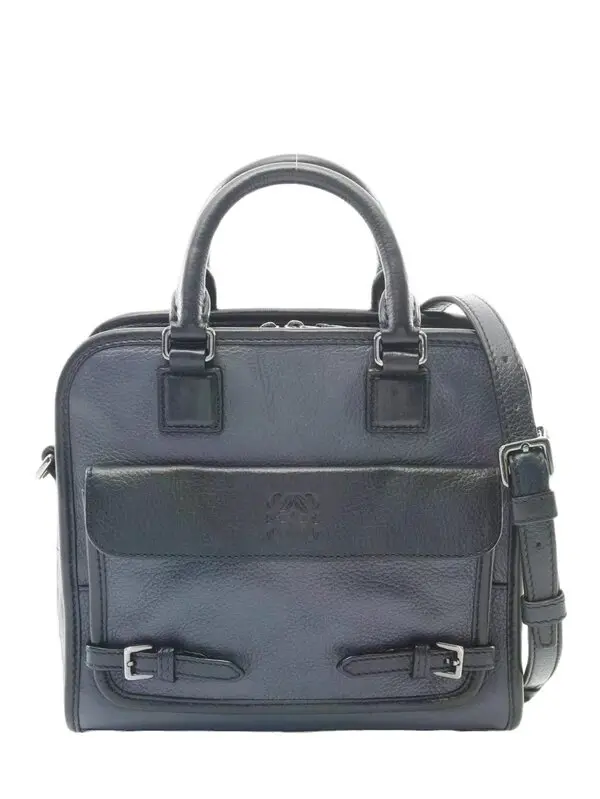 Loewe Small Cruz Leather Tote Bag - Blue