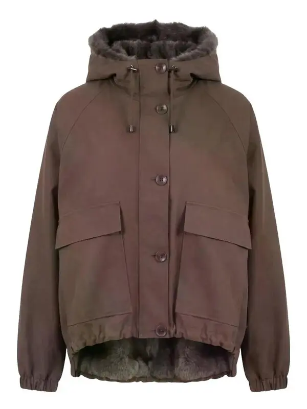 VALENTINI 1972 Hooded Raglan-sleeve Coat - Brown