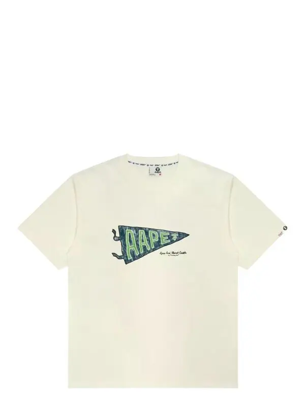 AAPE BY *A BATHING APE Logo-print T-shirt - Neutrals