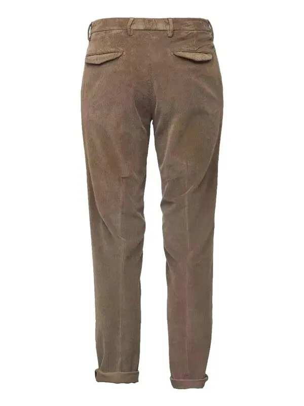 BRIGLIA 1949 Pleated Corduroy Trousers - Brown