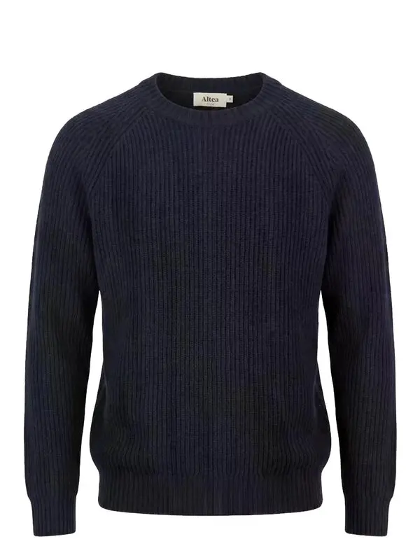 Altea Ribbed Knit Raglan-sleeve Sweater - Blue