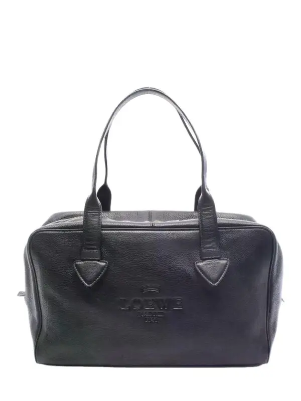Loewe 2000s Heritage Leather Boston Bag - Black