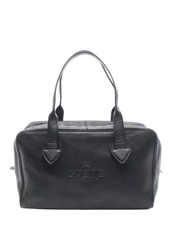 Loewe 2000s Heritage Leather Boston Bag - Black