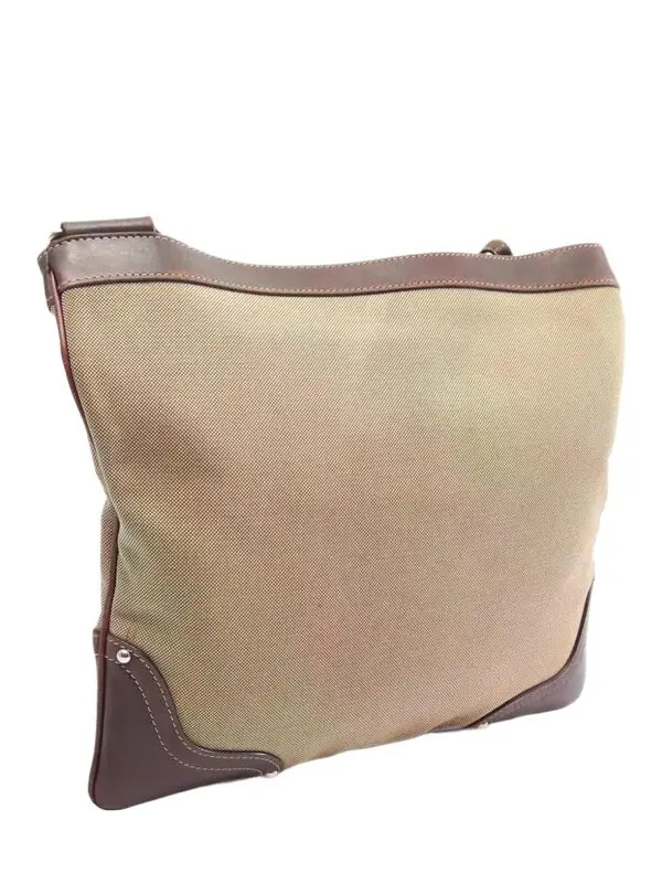 Prada 2000s Logo Jacquard Shoulder Bag - Neutrals