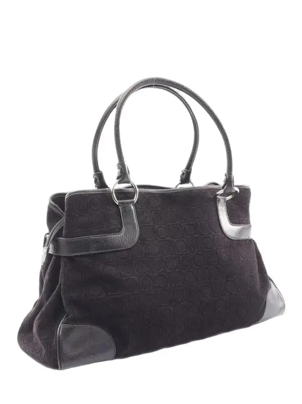 FERRAGAMO 2000s Gancini Tote Bag - Black
