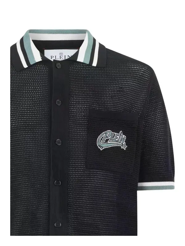 Philipp Plein Logo-star Patch Short-sleeve Shirt - Black