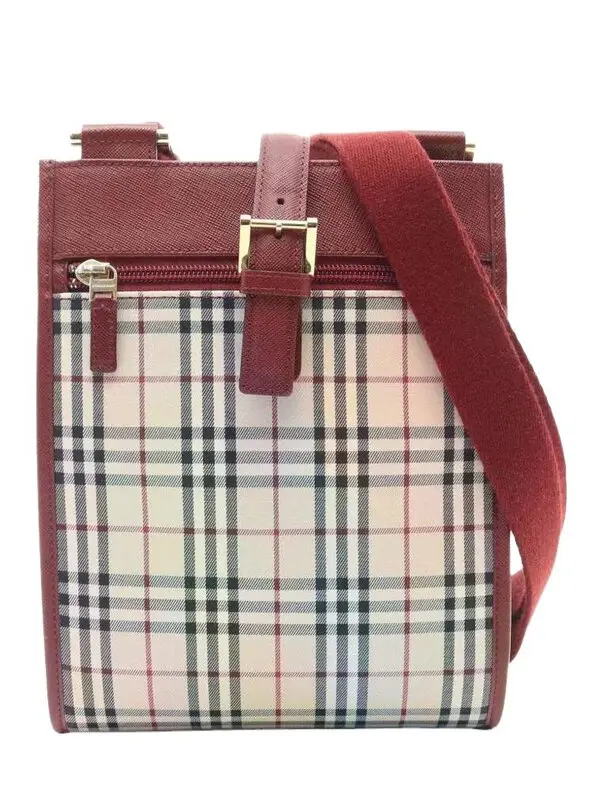 Burberry Nova Check Canvas Crossbody Bag - Neutrals