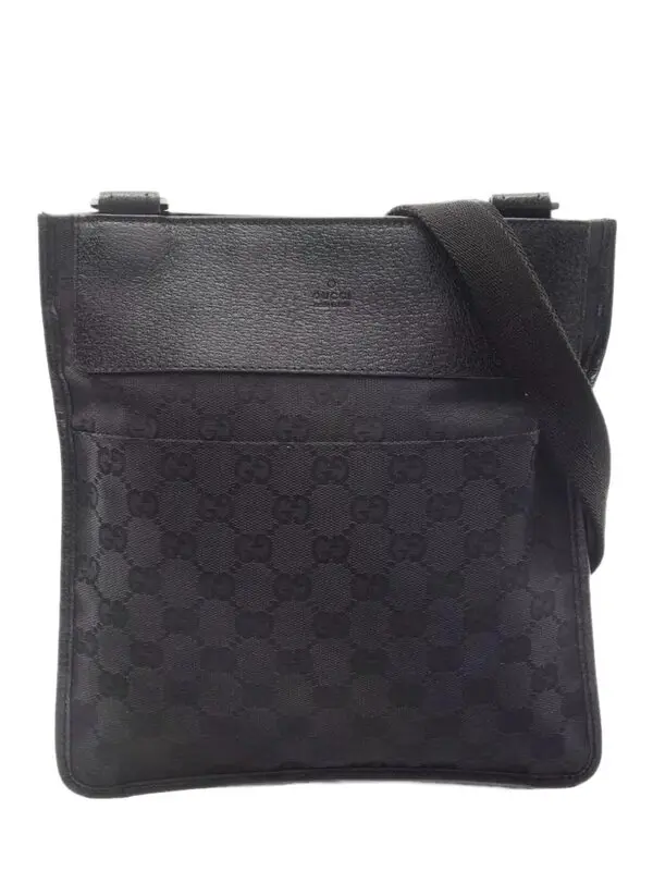 Gucci 2000s Gg Canvas Shoulder Bag - Black