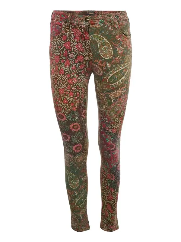Etro Paisley-print Floral Trousers - Red