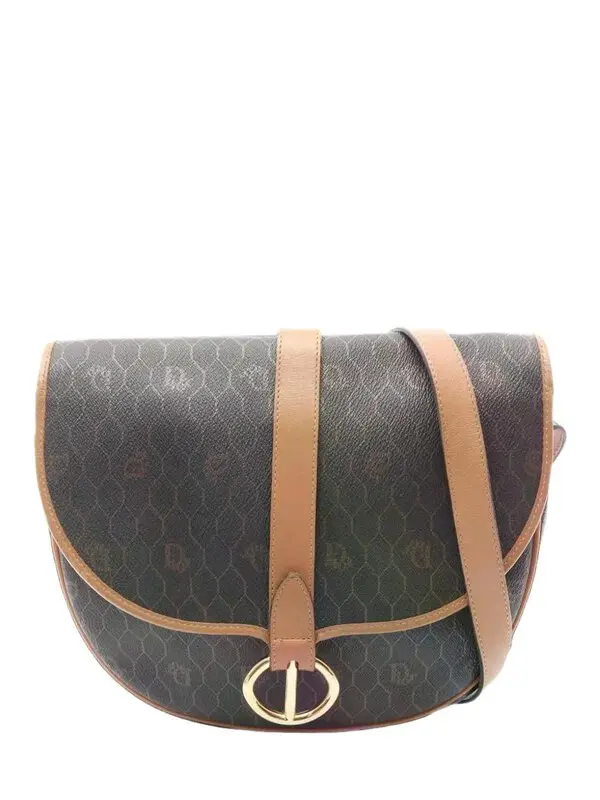 Dior 2000s Honeycomb-pattern Shoulder Bag - Black