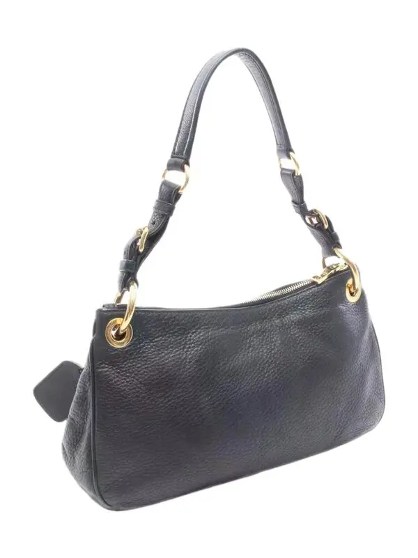 Prada 2010s Vitello Daino Shoulder Bag - Black