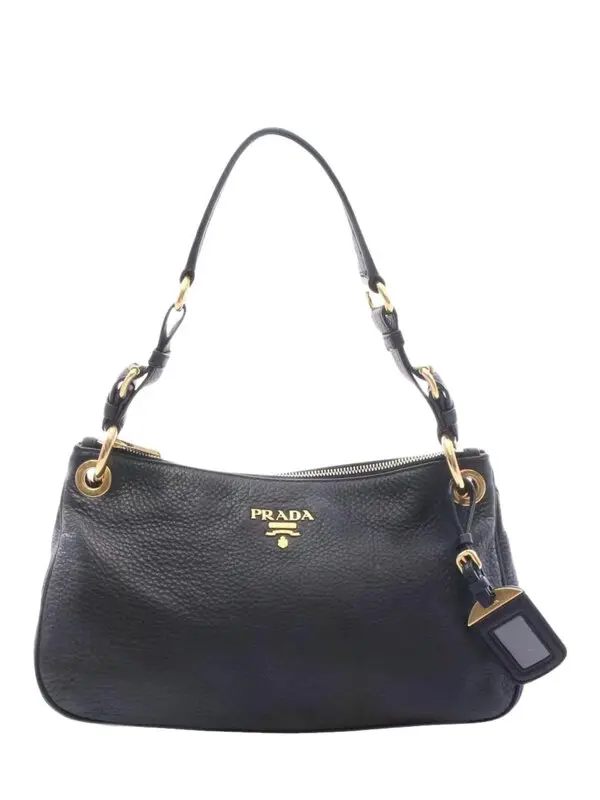 Prada Vitello Daino Shoulder Bag - Black