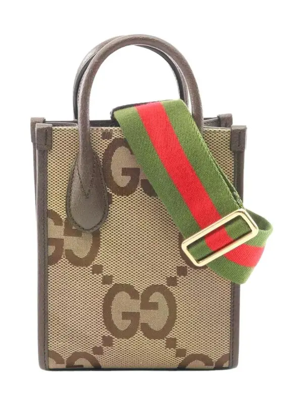 Gucci Jumbo Gg Canvas Tote Bag - Neutrals