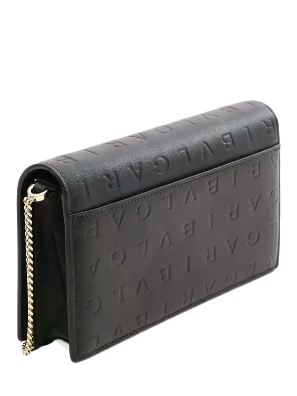 BVLGARI 2010s Infiniteum Embossed-logo Shoulder Bag - Black