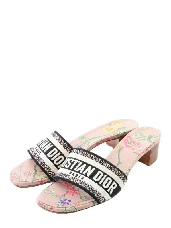 Dior Dway Floral Pattern Sandals - Pink