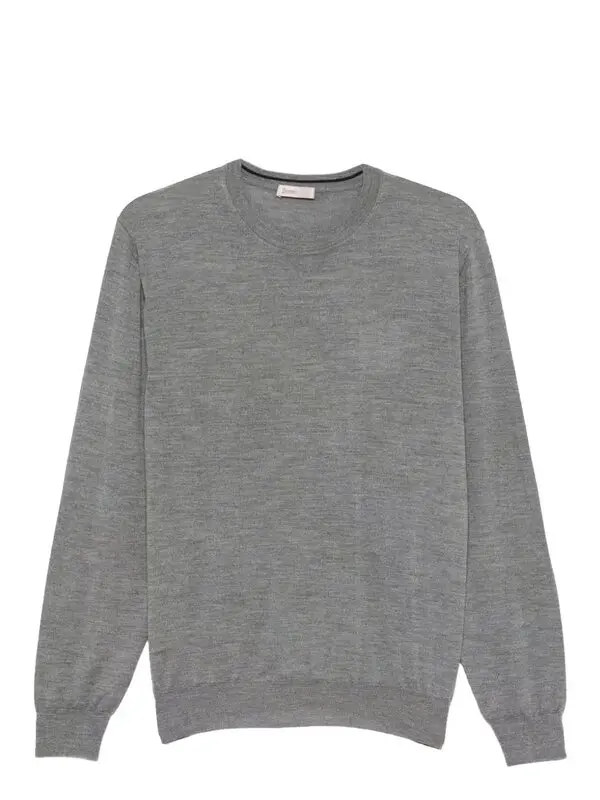 Herno Crew Neck Long Sleeve Sweater - Grey