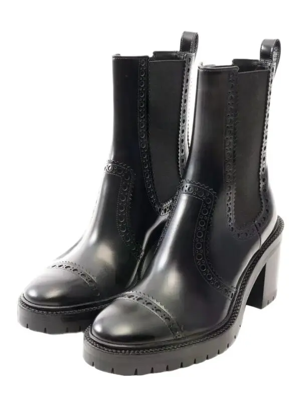 Hermès Lindsay Brogue Chelsea Boots - Black