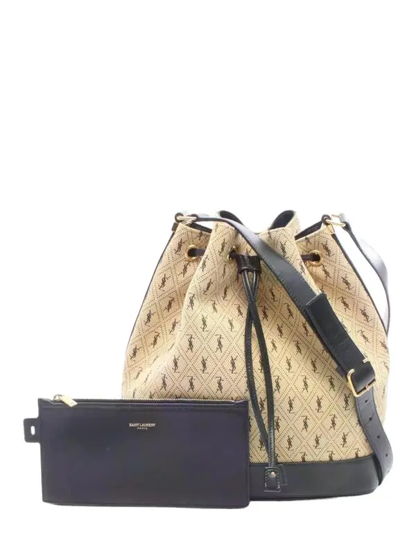 Saint Laurent Monogram Bucket Bag - Neutrals