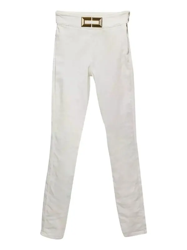 Elisabetta Franchi Logo-plaque Jeans - White