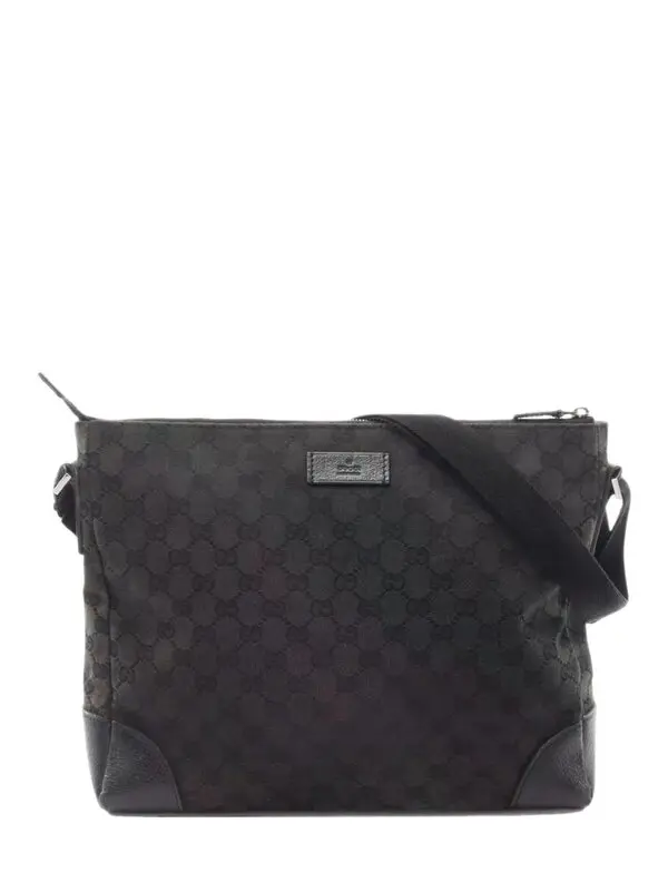 Gucci 2000s Gg Canvas Shoulder Bag - Black
