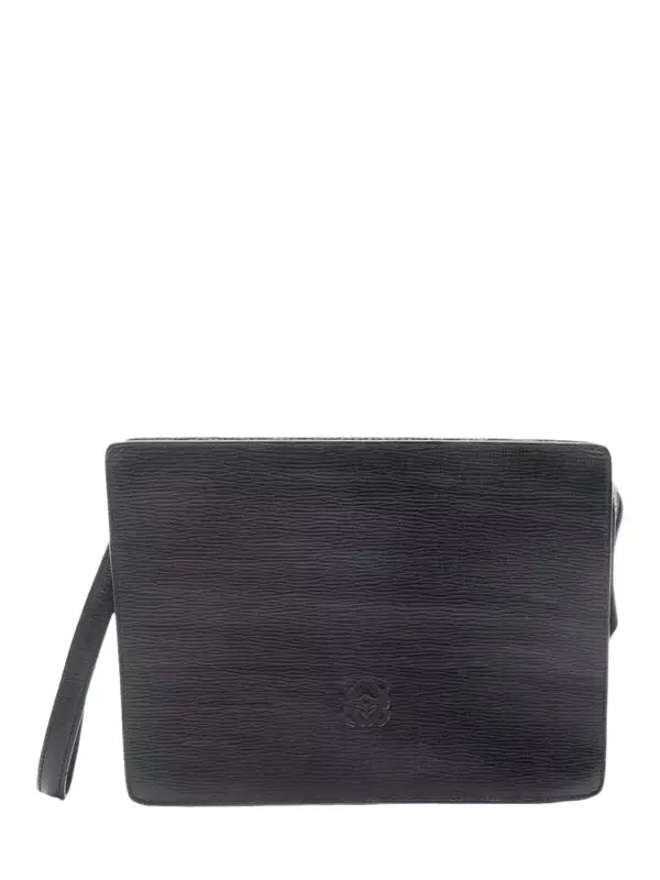 Loewe 2000s Anagram Clutch Bag - Black