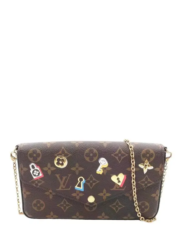 LOUIS VUITTON Monogram Felicie Shoulder Bag - Brown
