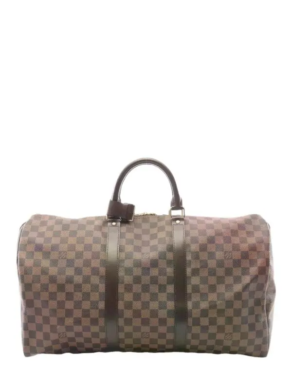 LOUIS VUITTON Keepall Damier Ebene Bag - Brown