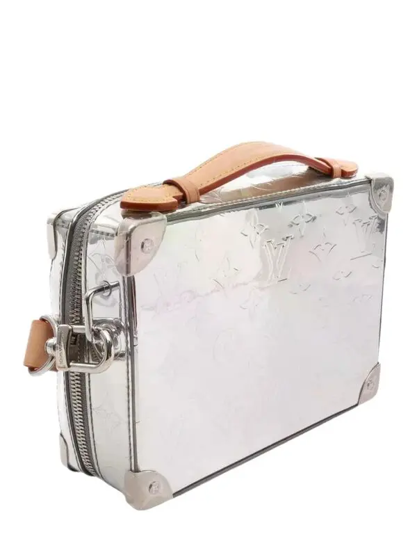 LOUIS VUITTON 2010s Monogram Mirror Soft Trunk Handbag - Silver