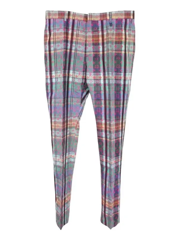 LOUIS VUITTON Monogram Madras Check Trousers - Blue