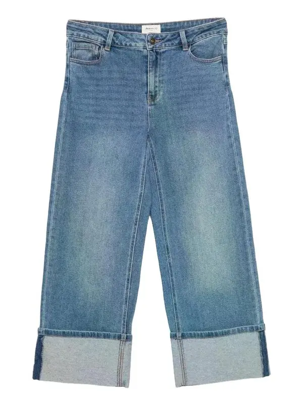MAISON123 Denim Turn-up Cuff Jeans - Blue