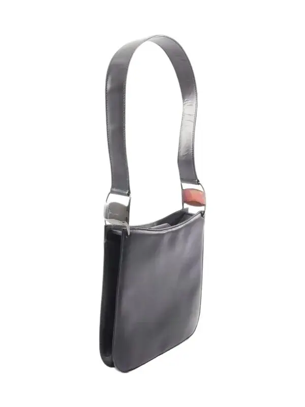 FERRAGAMO 2000s Logo-engraved Shoulder Bag - Black