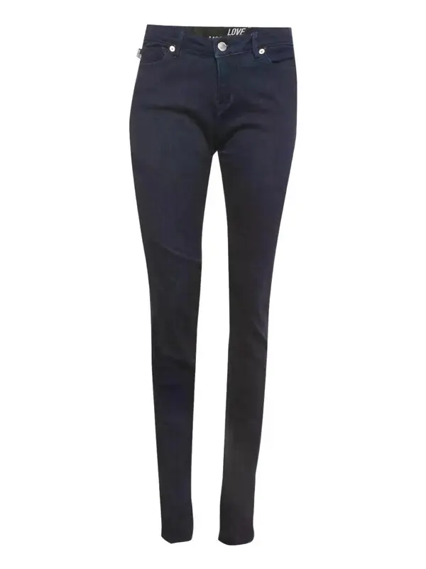 Moschino Five-pocket Jeans With Heart Detail - Blue