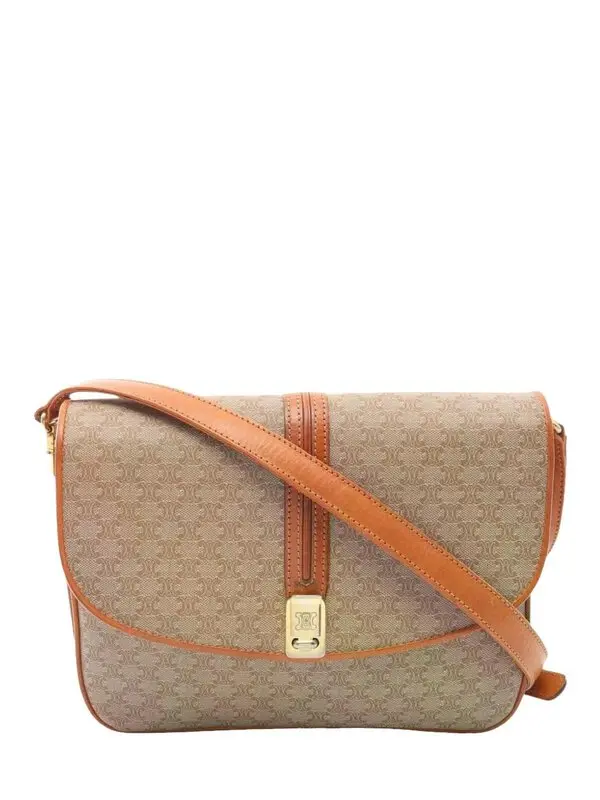 Celine 2000s Macadam Shoulder Bag - Neutrals