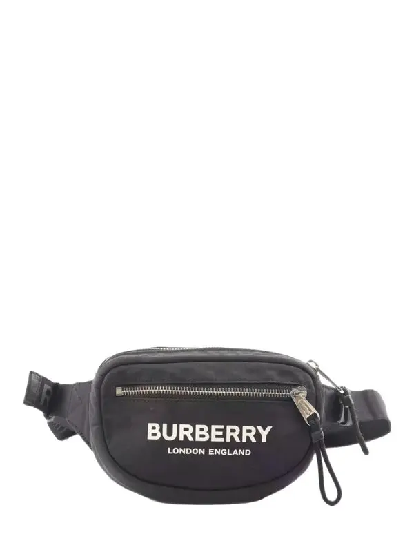 Burberry Cannon Logo Print Belt Bag - Black