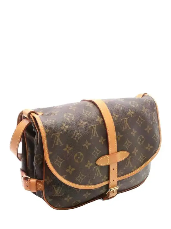 LOUIS VUITTON 1993 30 Saumur Monogram Shoulder Bag - Brown