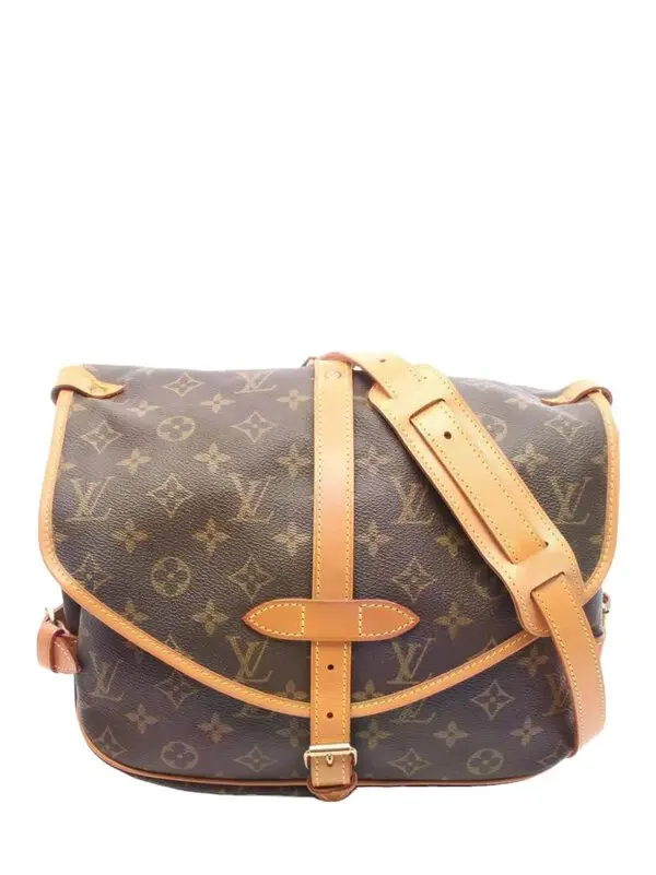 LOUIS VUITTON 1993 30 Saumur Monogram Shoulder Bag - Brown