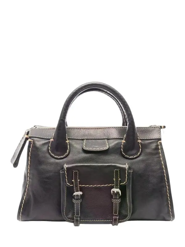 Chloé 2000s Edith Leather Tote Bag - Black