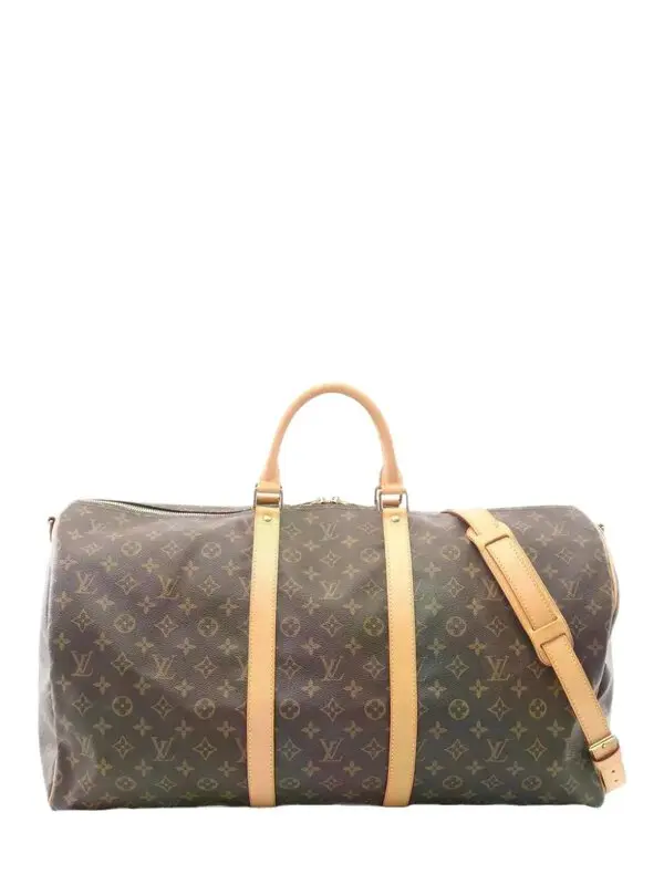 LOUIS VUITTON 2003 Keepall Bandouliere Monogram Bag - Brown