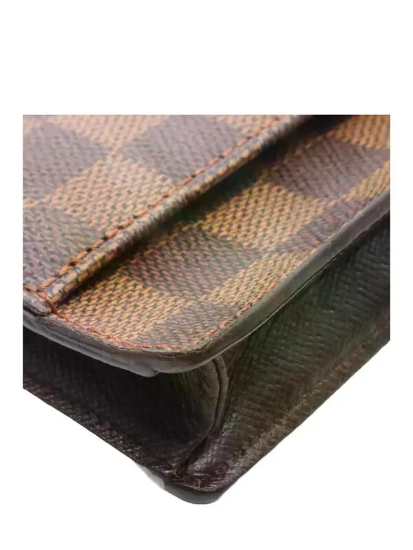 LOUIS VUITTON 1998 Damier Ebene Pimlico Shoulder Bag - Brown