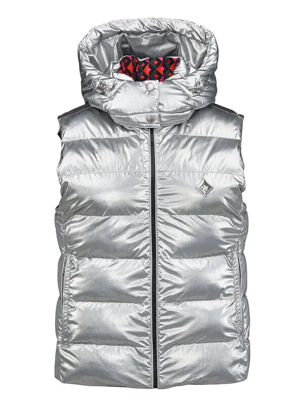 Mcm Reversible Puffer Vest - Silver