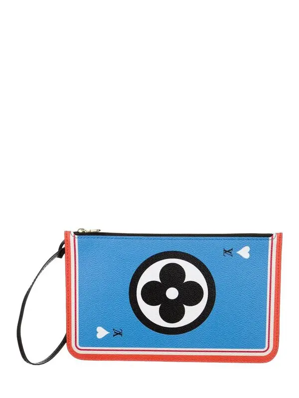 LOUIS VUITTON Game On Neverfull Pochette - Blue/red