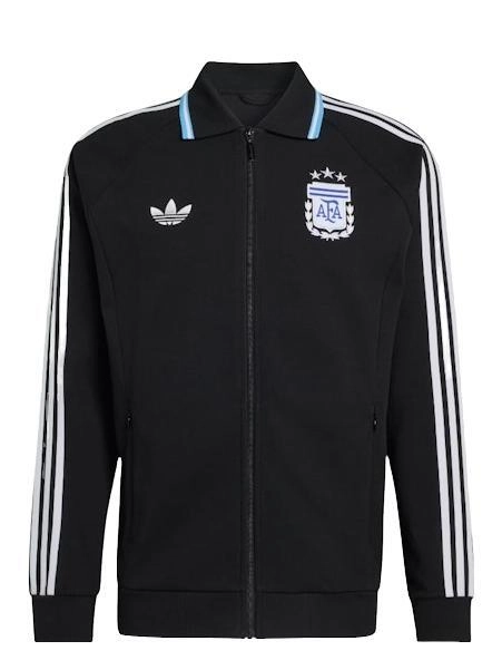 Adidas Argentina Away Anthem Long Sleeve Track Jacket - Black