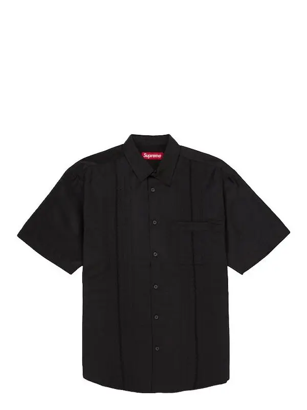 Supreme Pintuck Short Sleeve Shirt - Black