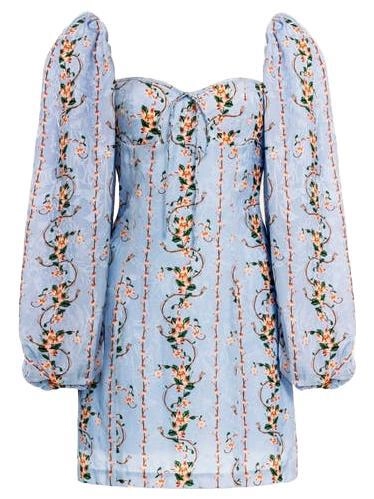 Agua Bendita Lorena Navegante Mini Dress - Blue