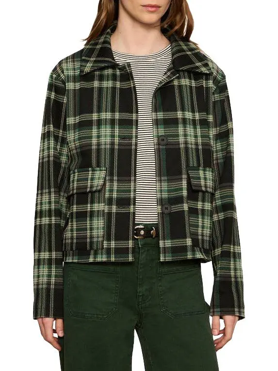 Sanctuary Plaid Shirt Jacket - Evergreen