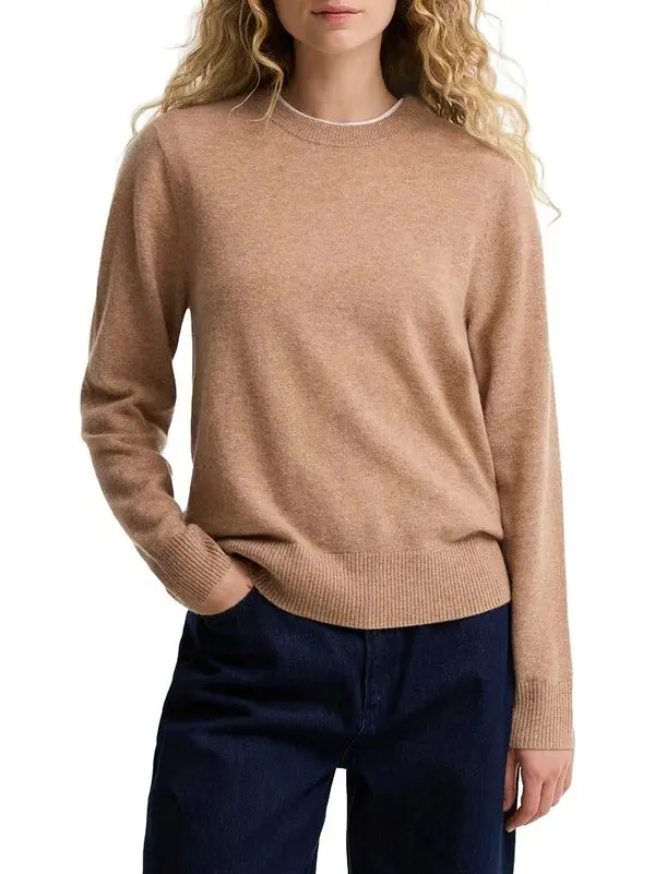 Barbour Penwood Cashmere Sweater - Camel