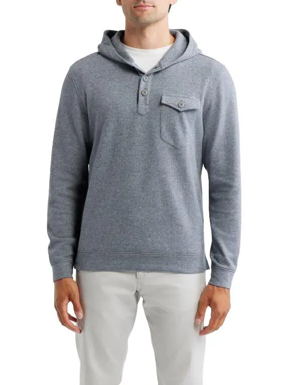 Johnnie-o Henley Hoodie - Titanium